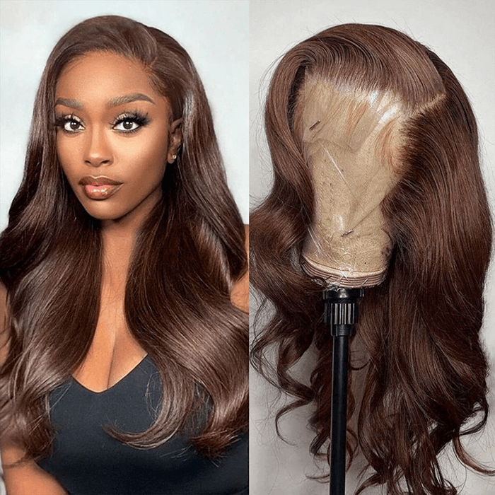 Chocolate Brown #4 Body Wave Wig |13x4/4x4 Lace Human Hair Wigs